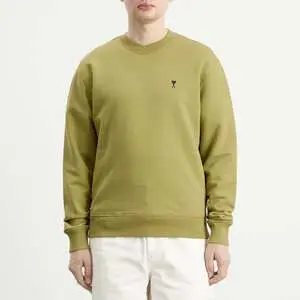 Ami Contrasted De Coeur Sweatshirt - Matcha