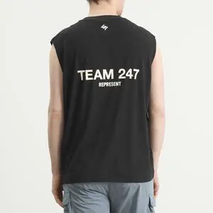 REPRESENT 247 Team Oversized Tank - Jet Black