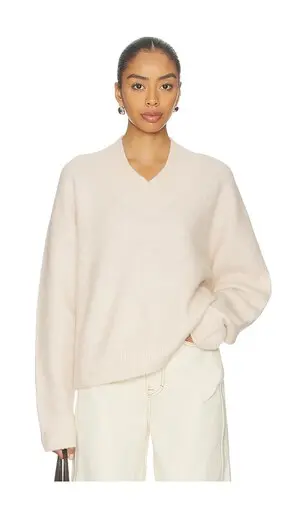 EAVES Jacquie V-neck Alpaca Blend Sweater