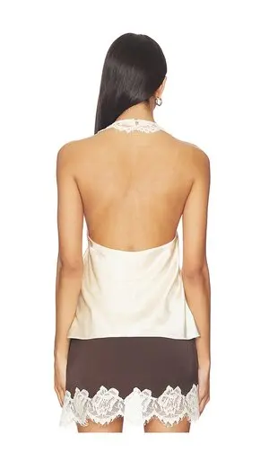 Cami Nyc Halter Neck Silk Camisole With Lace Trim