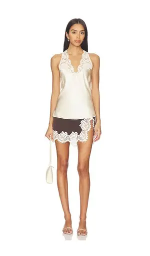 Cami Nyc Halter Neck Silk Camisole With Lace Trim