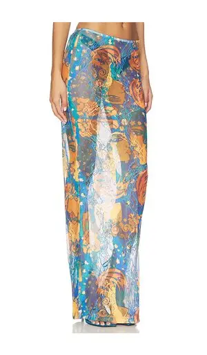 DONDE ESTEBAN El Beso Mesh Lace Skirt - Multi