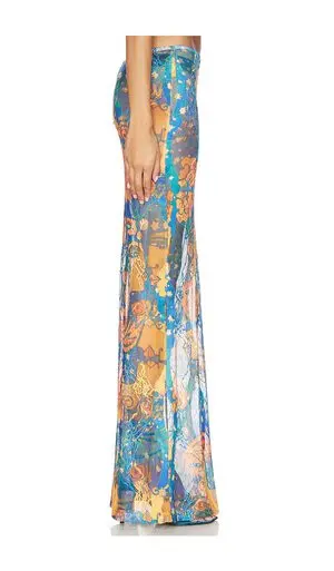 DONDE ESTEBAN El Beso Mesh Lace Skirt - Multi