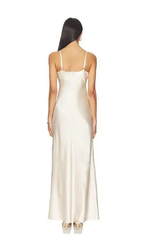 L'Agence Sayla Bias Cut Maxi Dress - Champagne