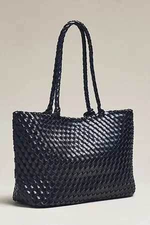 Anthropologie Calla Woven Tote Bag - Black