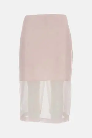 Federica Tosi Silk Organza Midi Skirt - Rose