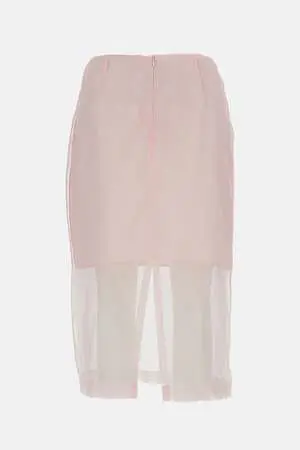 Federica Tosi Silk Organza Midi Skirt - Rose