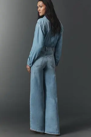 FRAME Le Slim Palazzo High-rise Wide-leg Jeans - Ripple