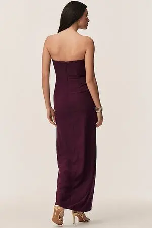 Dress The Population Strapless Sheath Maxi Dress