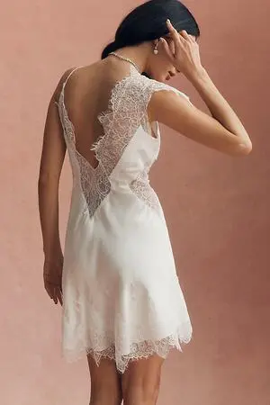 Bhldn Lace Wrap V-neck Mini Dress