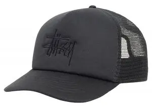 StÜssy Big Basic Trucker Cap - Shadow Black