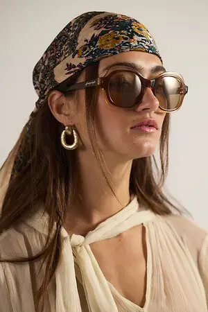 Free People See The Light Acetate Sunglasses - Cocoa/taupe