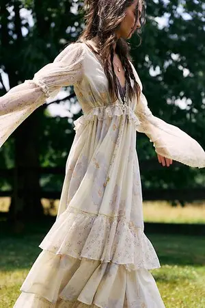 Free People Calypso Maxi Dress With Tiered Silhouette