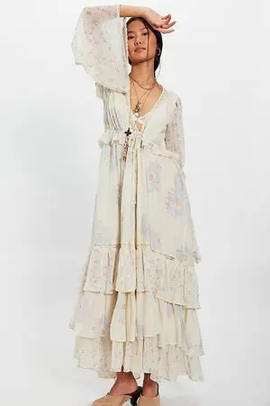 Free People Calypso Maxi Dress With Tiered Silhouette