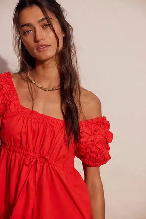 Free People Flaunt It Mini Dress - Cherry Tomato