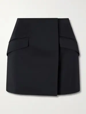 Givenchy Grain De Poudre Wool Mini Skirt - Black
