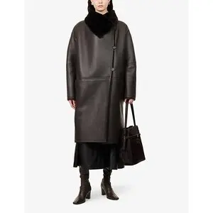 TOTEME Shearling-lined Wrap Leather Coat