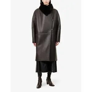 TOTEME Shearling-lined Wrap Leather Coat