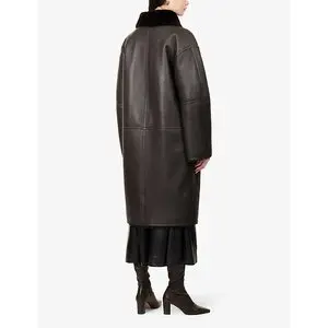 TOTEME Shearling-lined Wrap Leather Coat