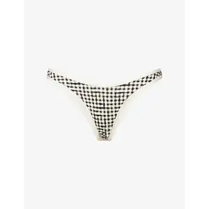 Monday Swimwear Somerset Gingham Bikini Bottom - Black Gingham