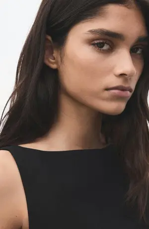 Mango Round Neck Sleeveless Suiting Top