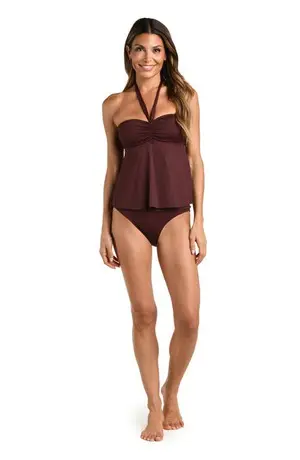 La Blanca Island Flyaway Tankini Top - Java