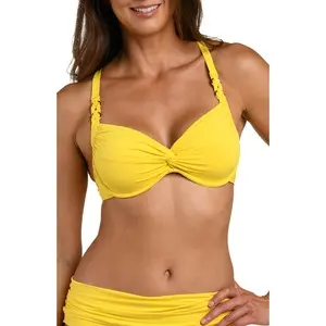 La Blanca Island Twist Front Underwire Bikini Top - Soleil