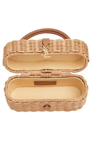 Saint Laurent Gaby Wicker Vanity Bag
