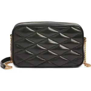 Saint Laurent Gaby Diamond Quilted Leather Camera Bag - Noir