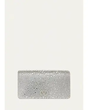 Valentino Garavani Vlogo -embellished Clutch - Silver