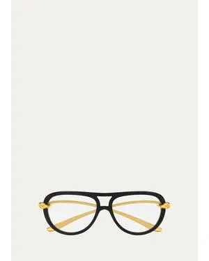 Bottega Veneta Knot Aviator Sunglasses - Black