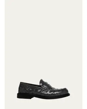 Bottega Veneta James Intrecciato Leather Loafers - Nero