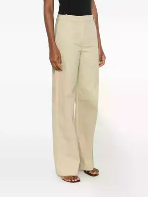Patrizia Pepe Logo-detail Trousers - Neutrals