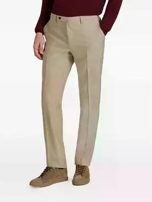 Incotex Pleated Wool Trousers - Neutrals