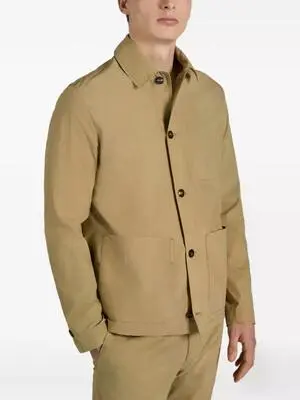 Incotex Teknotela Buttoned Jacket - Neutrals