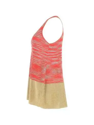 Missoni Ribbed Knit Sleeveless Scoop Neck Top