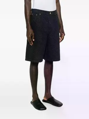 Casablanca Laser Monogram Denim Shorts