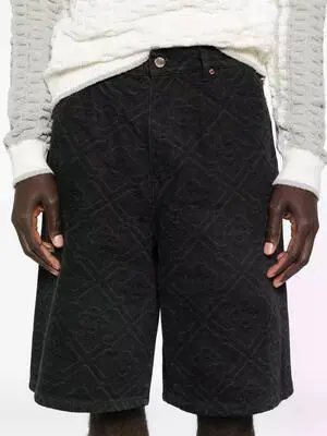 Casablanca Laser Monogram Denim Shorts
