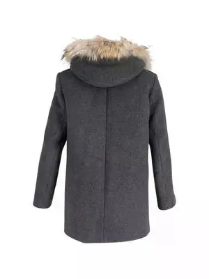 Sandro Hooded Fur-trimmed Coat