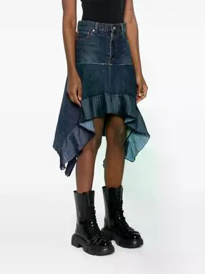 Sacai Asymmetric Denim Skirt - Blue