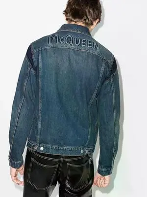 Alexander McQueen Logo-embossed Denim Trucker Jacket