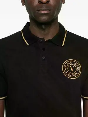 Versace Logo-appliqué Polo Shirt