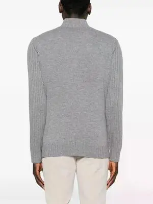 Corneliani Half-zip Ribbed Knit Sweater