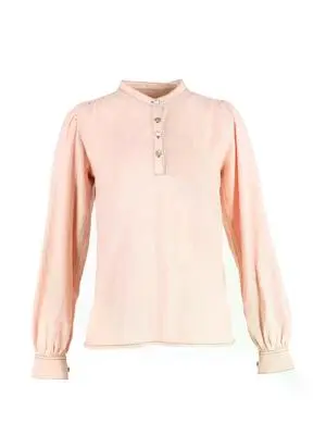 GANNI Buttoned Long-sleeve Top