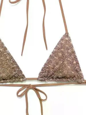 Missoni Embellished Triangle Bikini - Brown