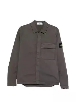 Stone Island Logo Patch Shirt Jacket - Grey