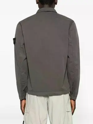 Stone Island Logo Patch Shirt Jacket - Grey