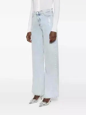 7 For All Mankind Sequin Embellished Straight-leg Jeans