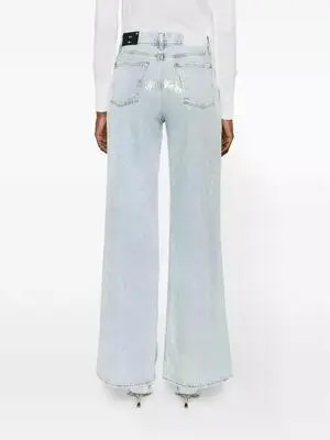 7 For All Mankind Sequin Embellished Straight-leg Jeans