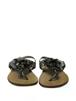 LAVENDER LABEL VERA WANG VINTAGE Rhinestone T-bar Sandals